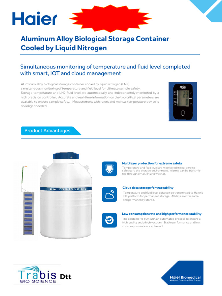 Aluminum Alloy Biological Storage Container Cooled by Liquid Nitrogen | PDF