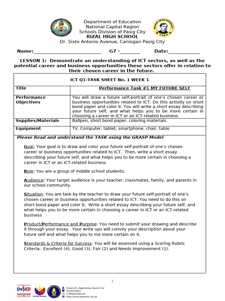 Department of Education National Capital Region Schools Division of ...