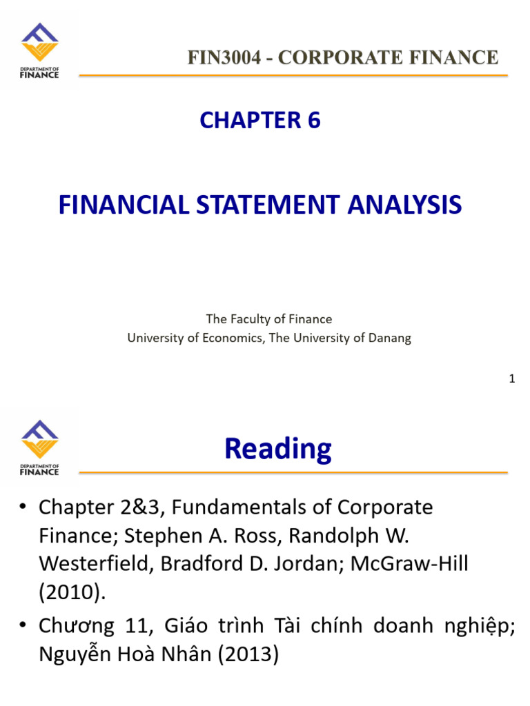 Chapter 6 - Financial Statement Analysis | PDF
