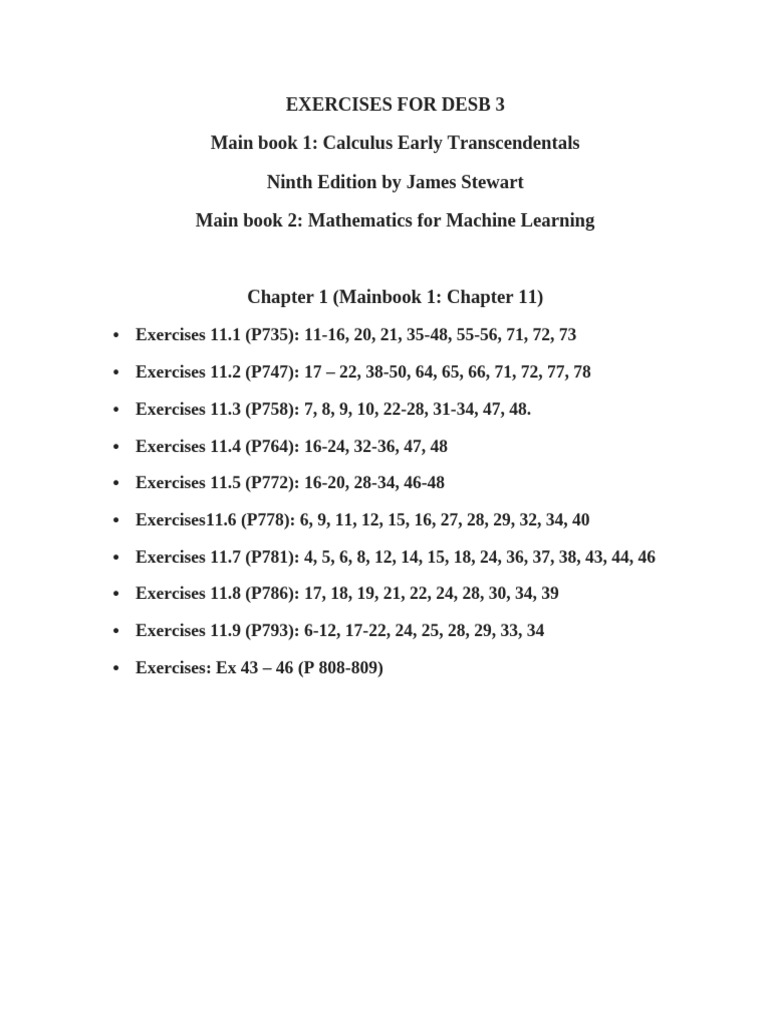 Exercises For Desb 3 - 2022 | PDF