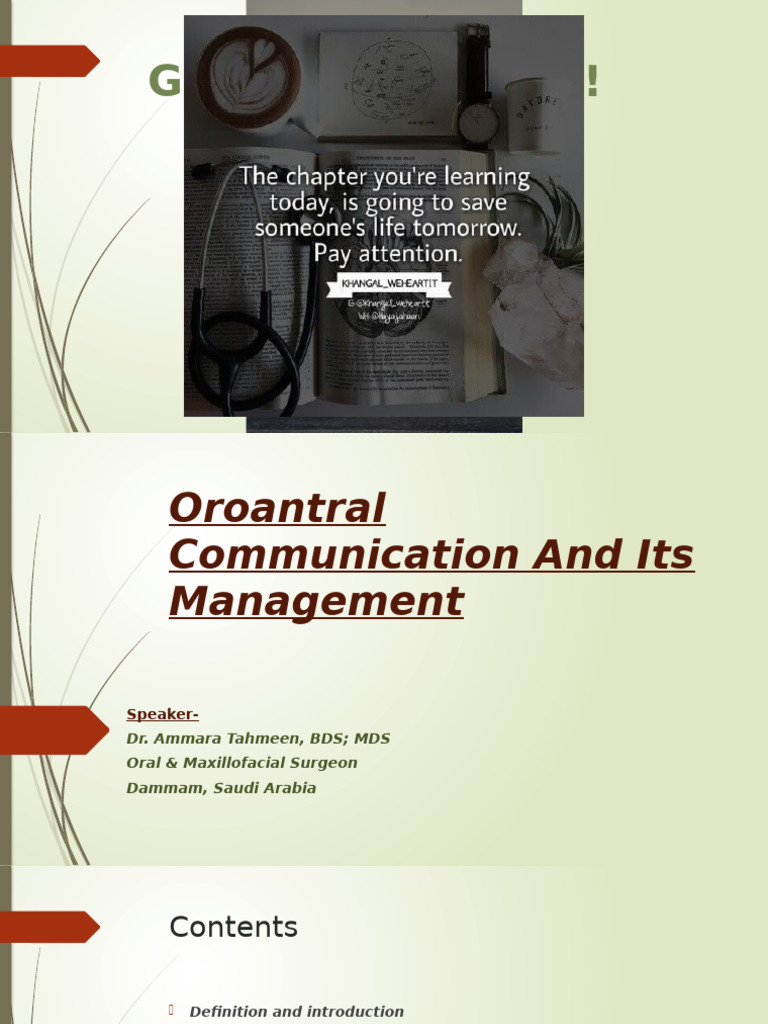 Oroantral Communication | PDF