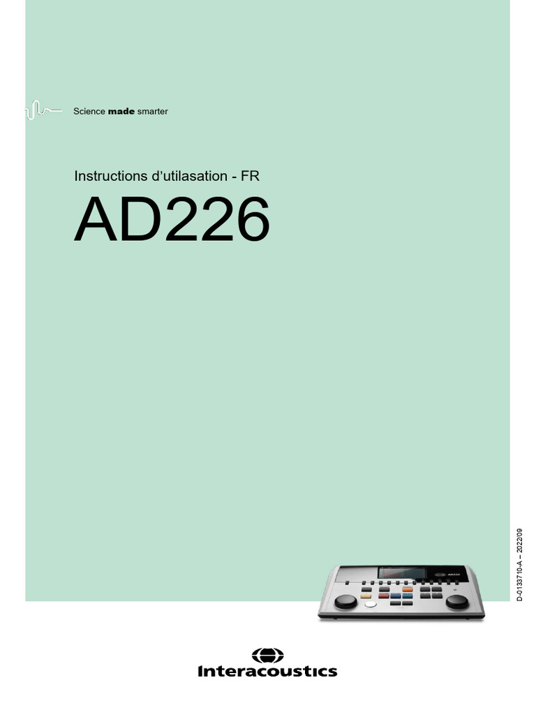 Audiometre AD226 Instruction | PDF