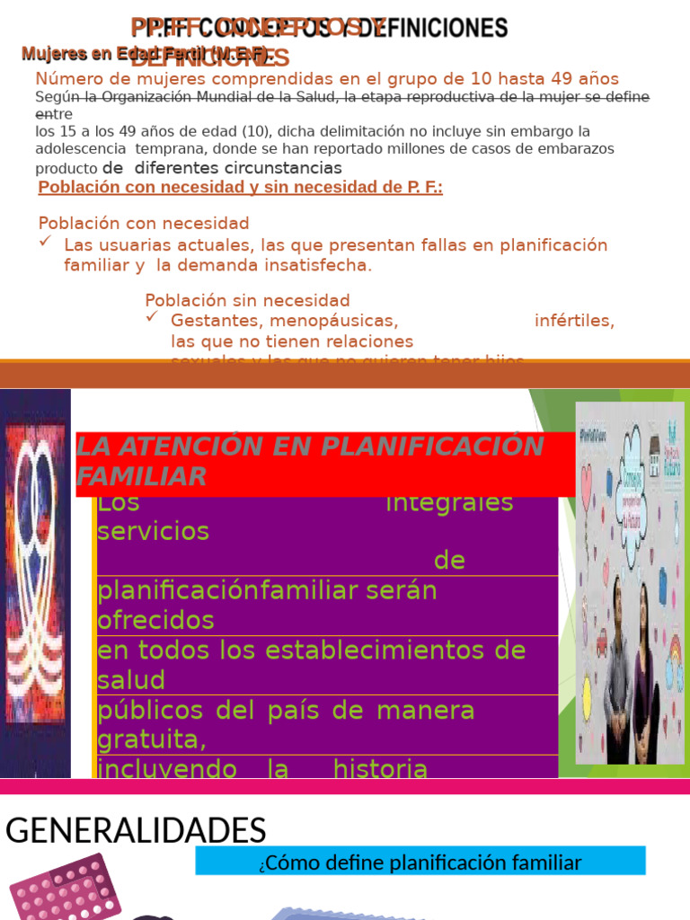 PP - Ff. Conceptos Y Definiciones: Mujeres en Edad Fertil (M.E.F) | PDF