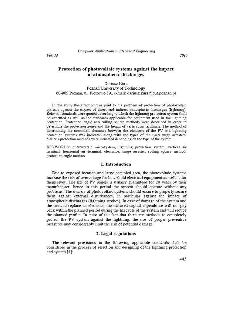 Protection of Photovoltaic Systems | PDF