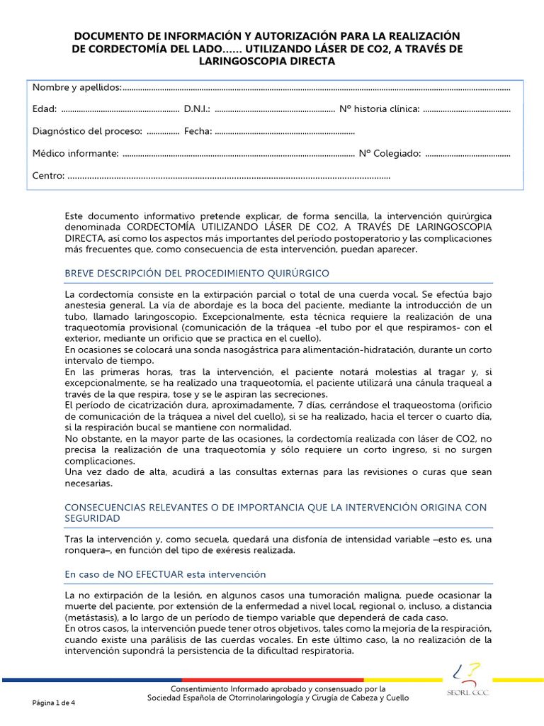 Cordectomia Laser | PDF