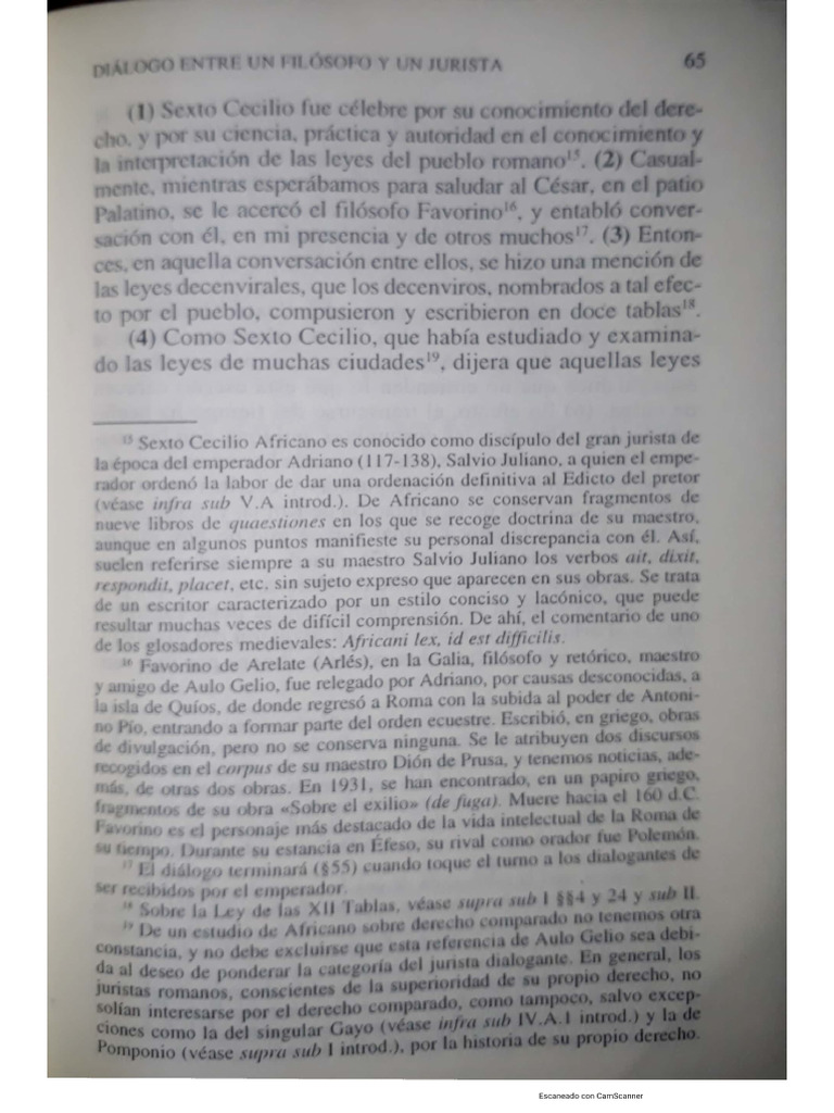 Aulo Gelio - Dialogo Entre Un Filosofo y Un Jurista | PDF