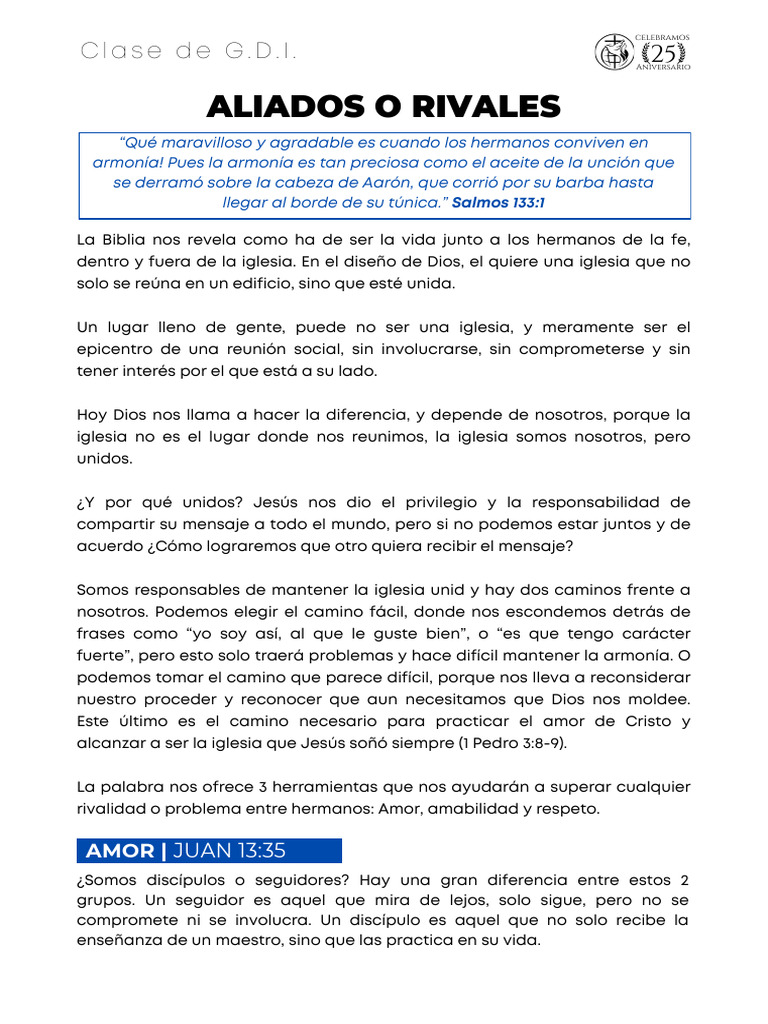 Clase de G.D.I. - Aliados o rivales | PDF