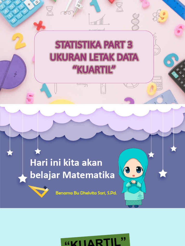 Statistika Part. 3 Ukuran Letak Data - Kuartil | PDF