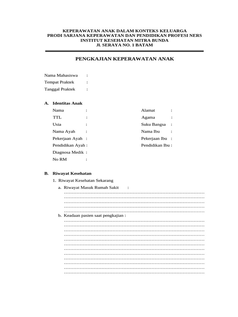 Cover & Format Kep - Anak | PDF | Reproductive System | Sexual Anatomy