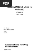 Medical Abbreviations | PDF | Blood | Clinical Medicine