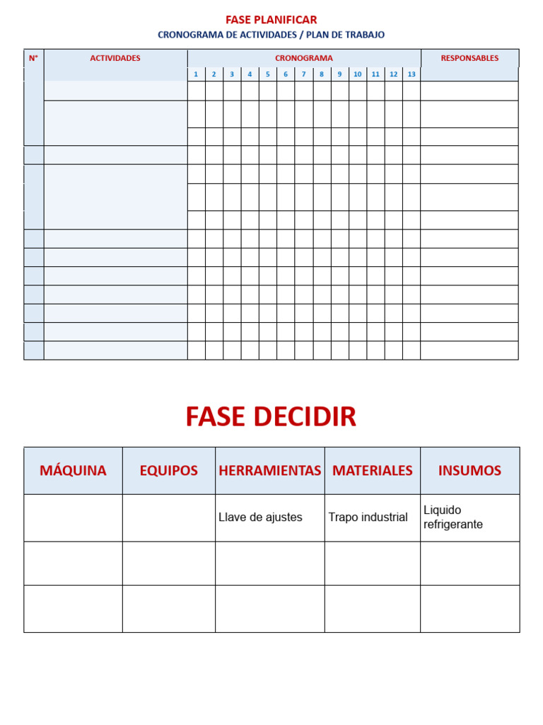 Fase Planificar - Grupal | PDF