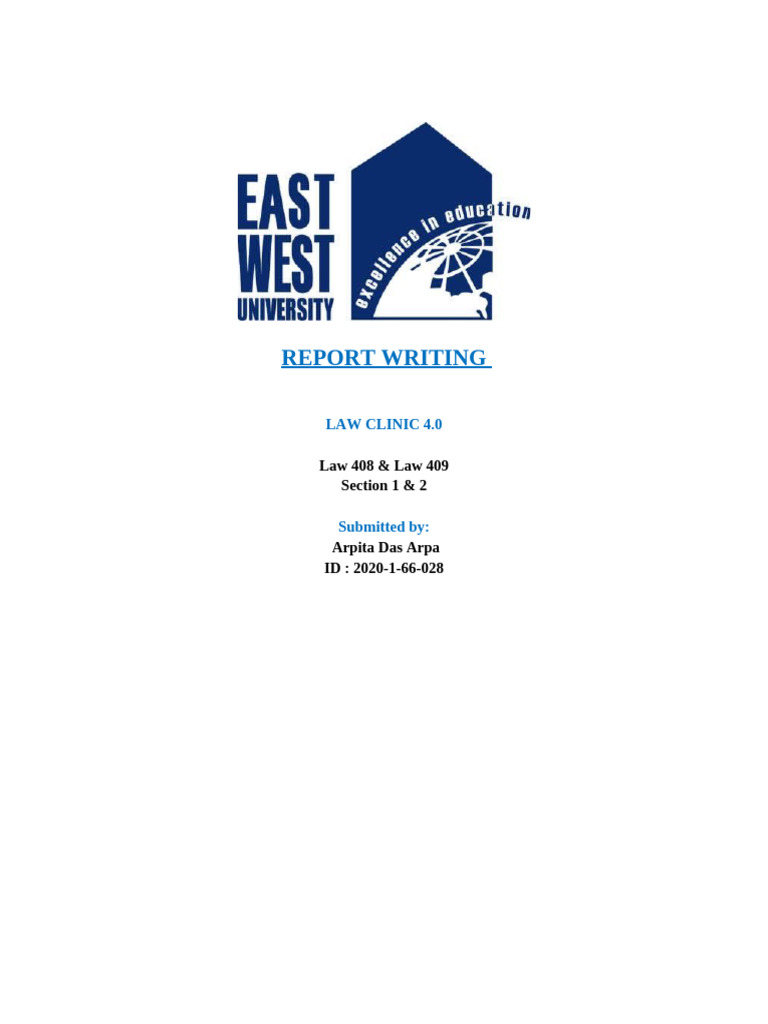 Report Writing Ewu | PDF