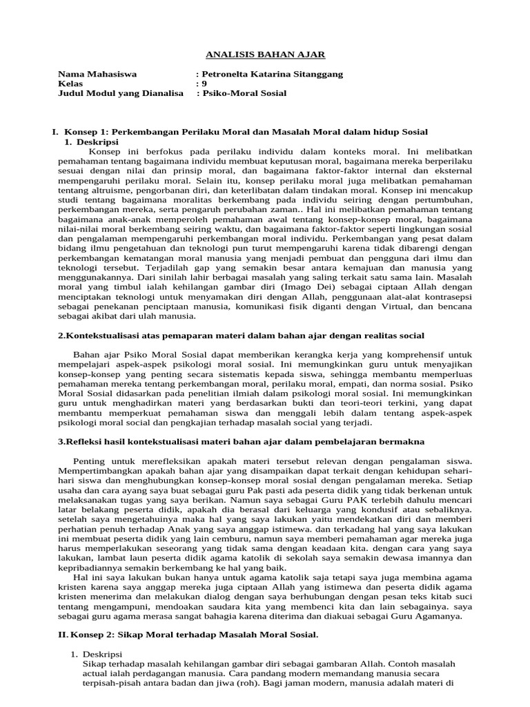 Bahan Ajar Psiko 3 | PDF