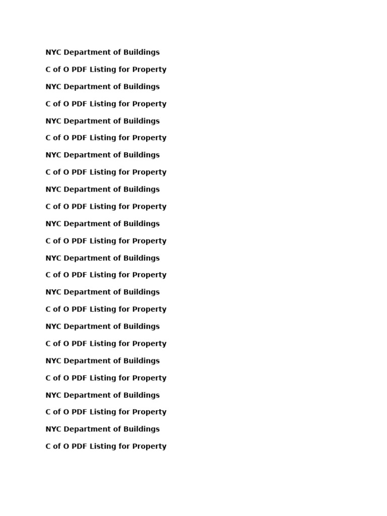 NYC Department of Buildings | PDF