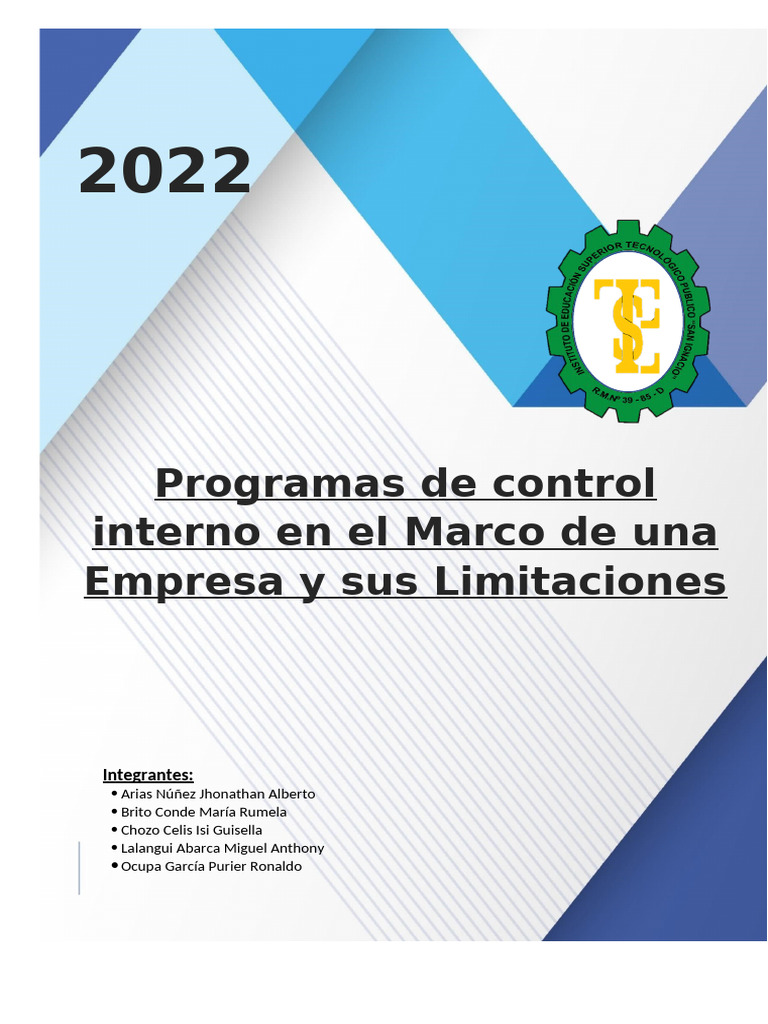 El Control Interno | PDF