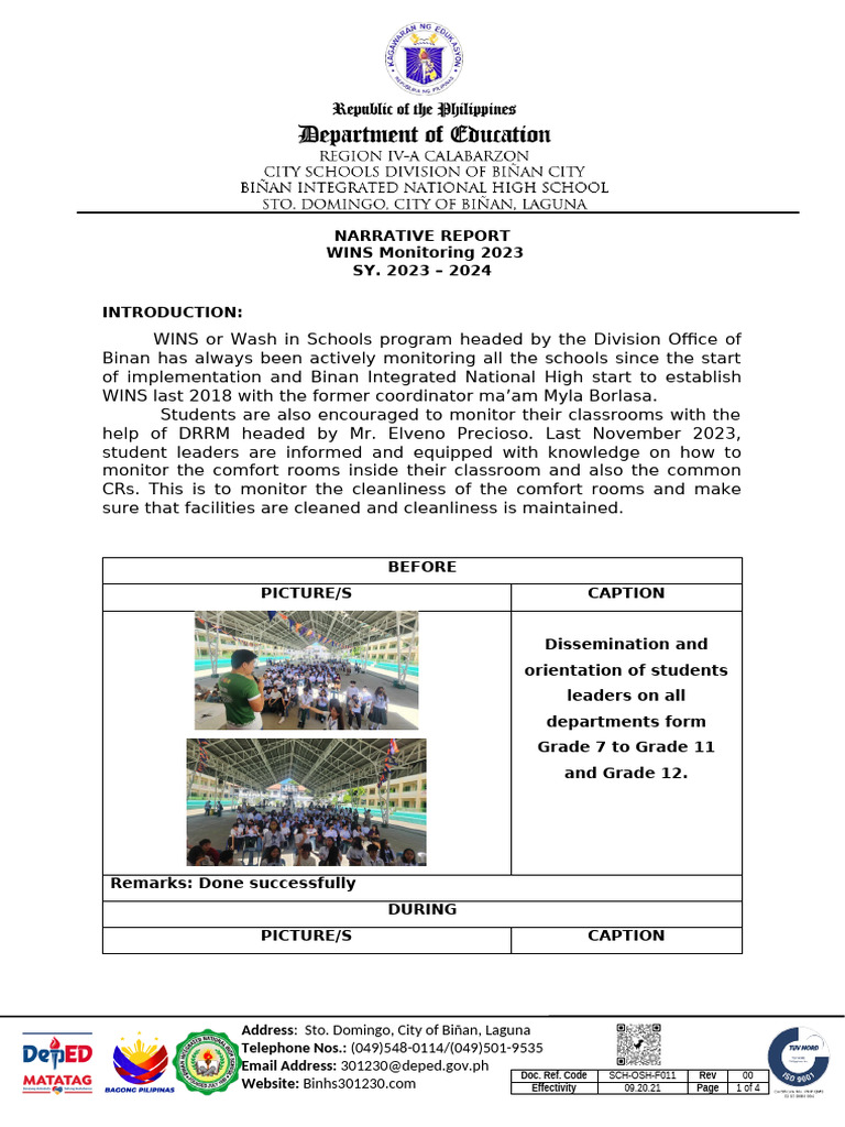 Narrative Wins Monitoring | PDF