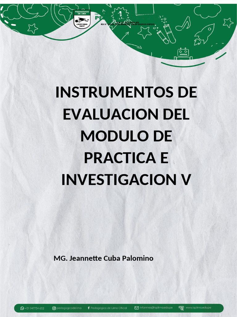 Instrumentos de Evaluacion Practica V | PDF