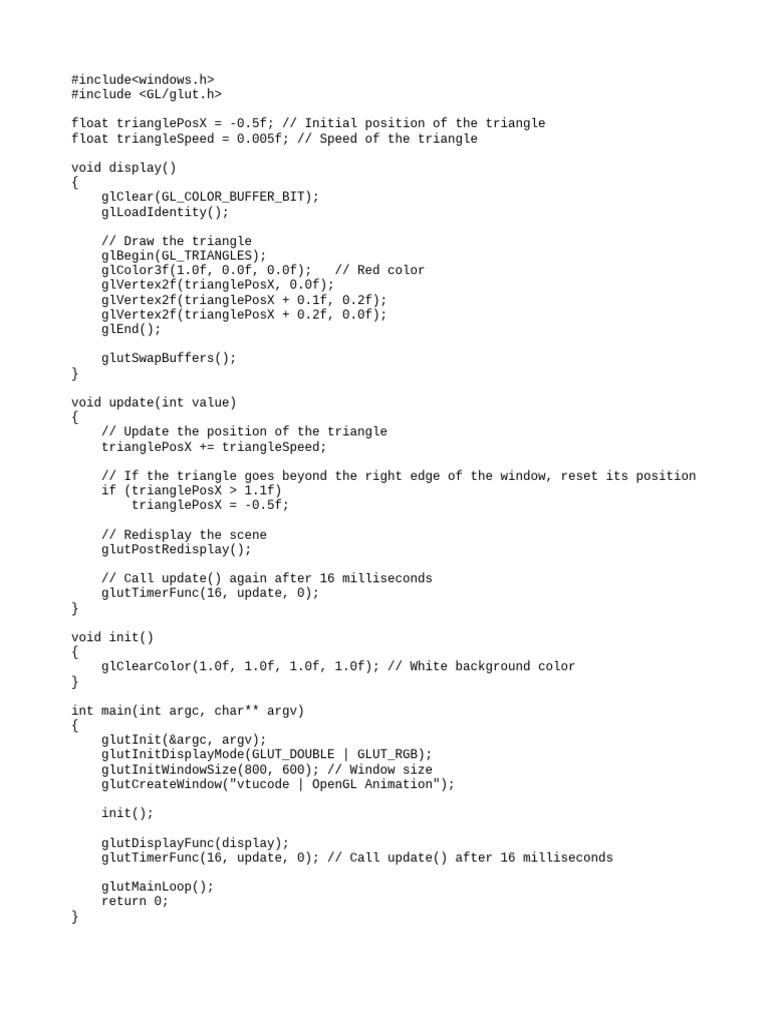 Prog6 Triangle Animation | PDF