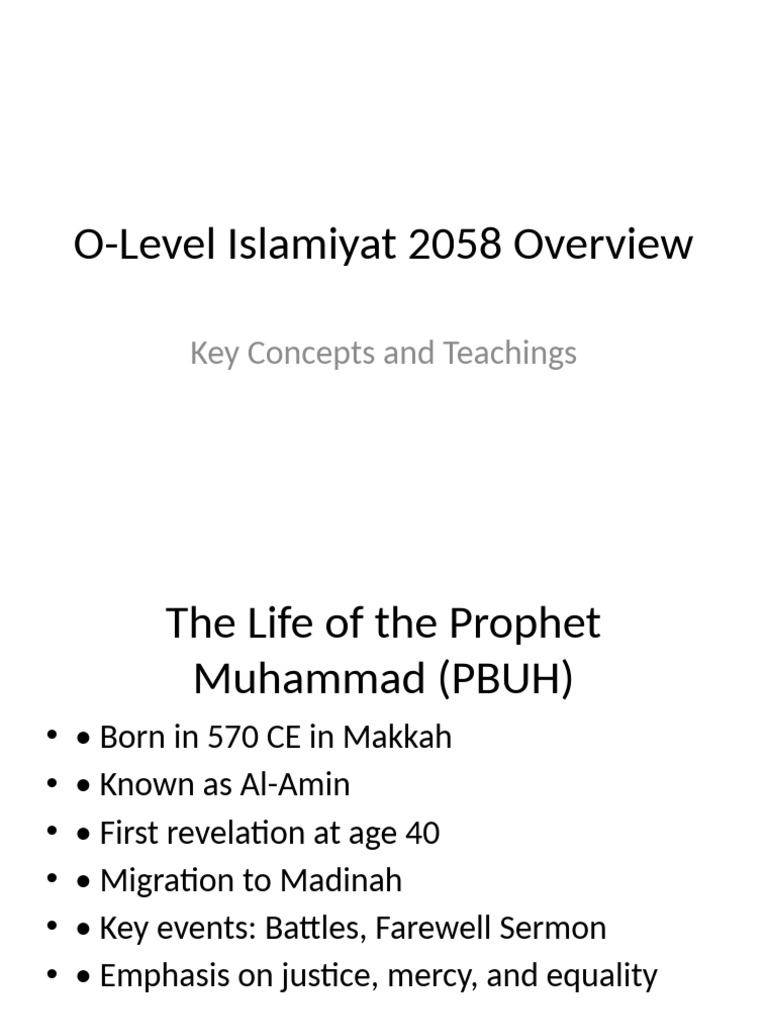 Islamiyat Presentation | PDF