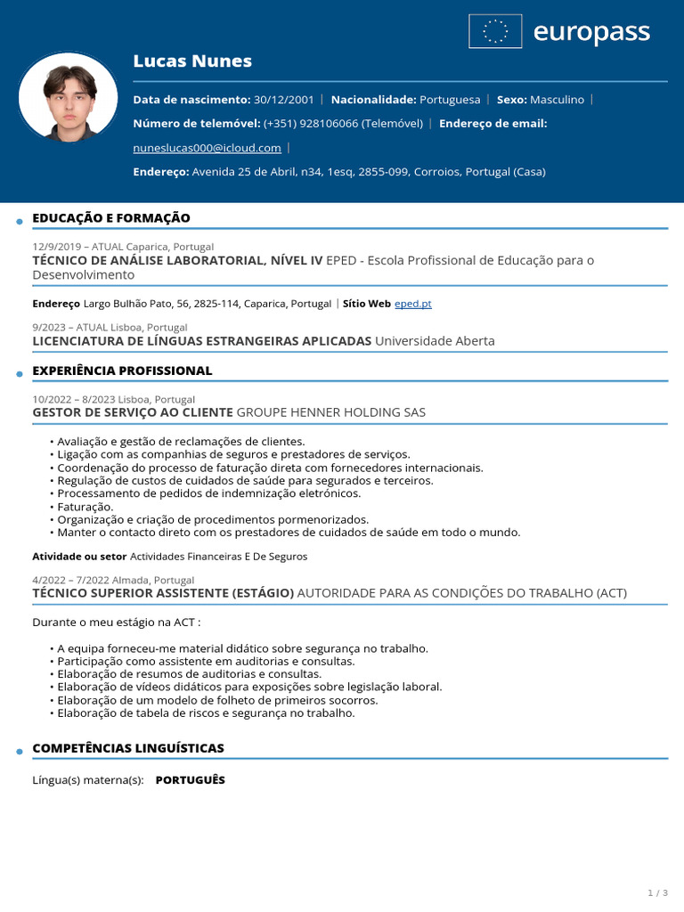 CV PT | PDF