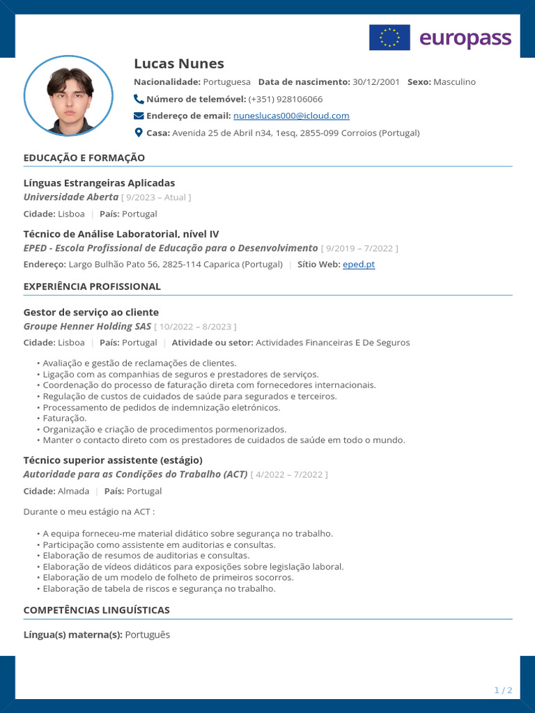 CV Lucas | PDF