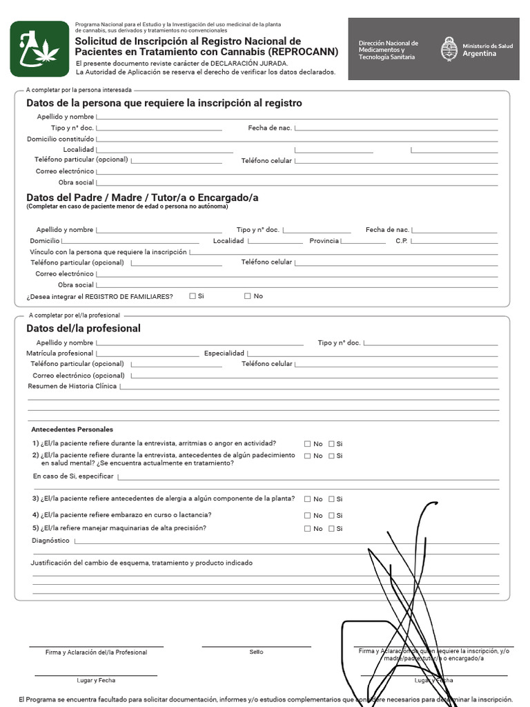 DDJJ Reprocann CASTELLANO JUAN PABLO | PDF