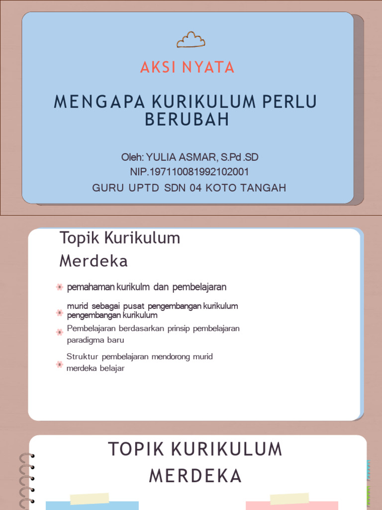 Aksi Nyata Topik Kurikulum Merdeka Yulia Asmar | PDF
