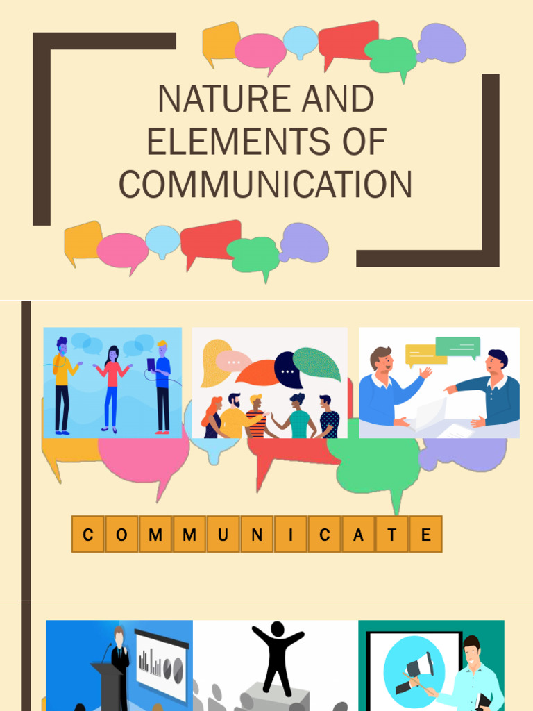 Lesson 1 Nature and Elements of Communication | PDF
