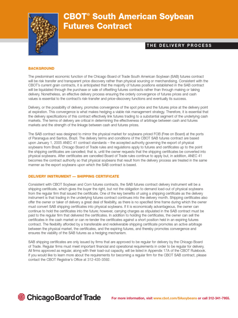 CBOT Delivery Process | PDF