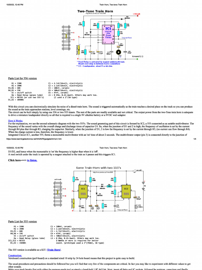 Train Horn, Two-Tone Train Horn | PDF | Electricity | Science & Mathematics