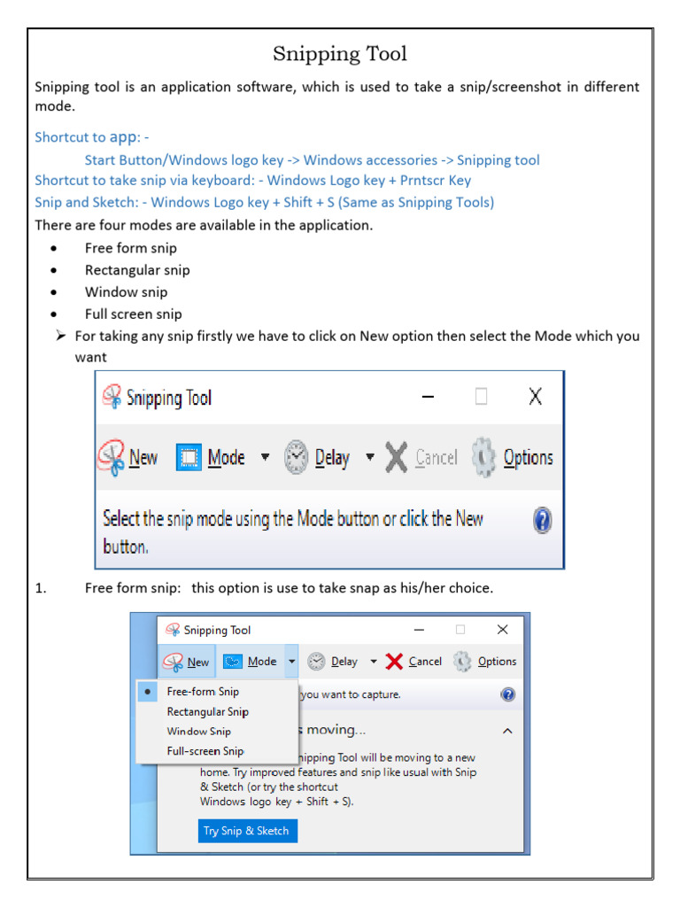 Snipping Tool | PDF