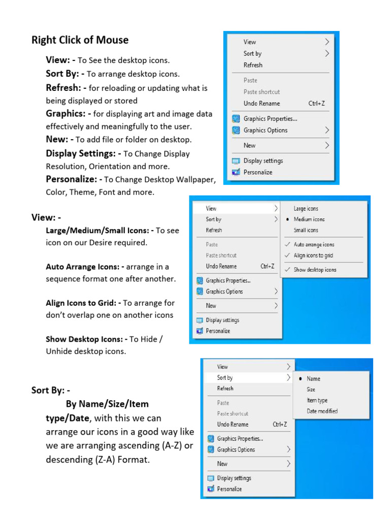 Use of Right Click | PDF