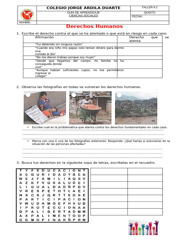 SOCIALES GUIA # 2 Los DDHH | PDF