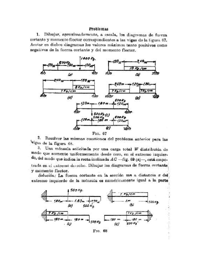 Ejercicios de Vigas | PDF