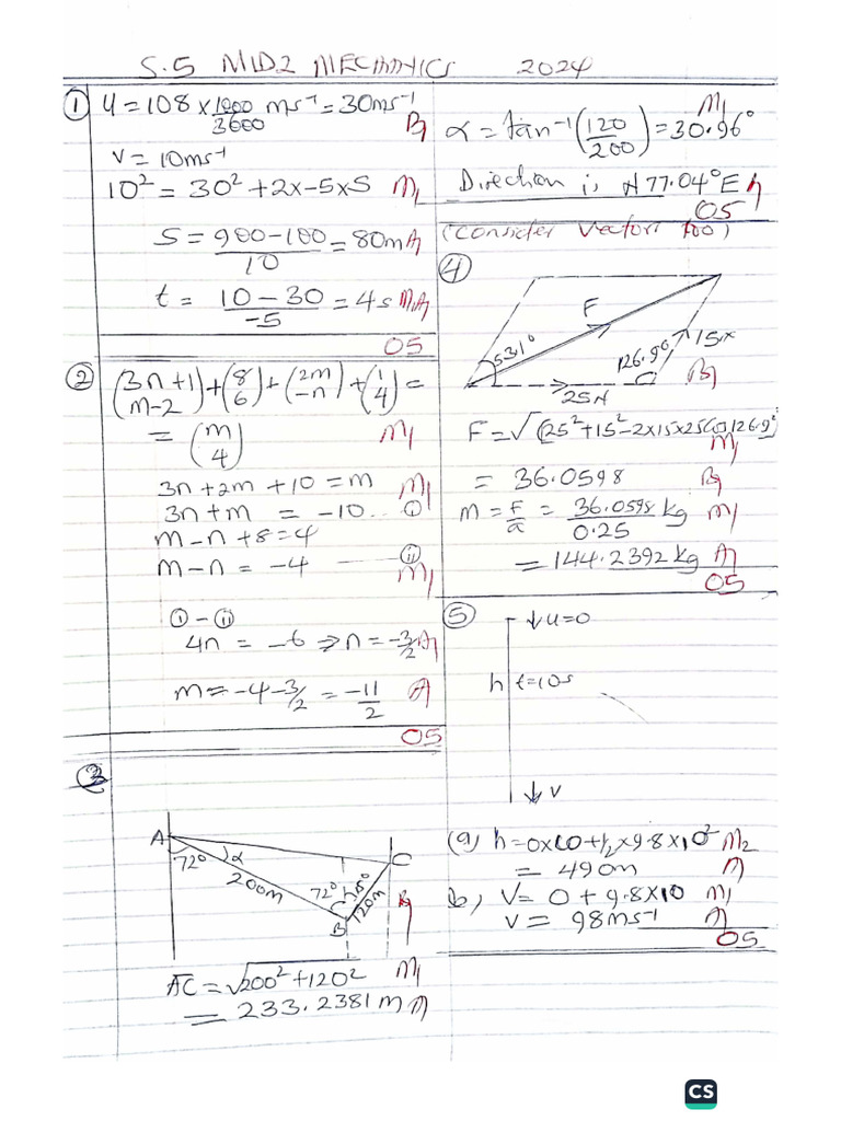 s5 Mid2 Mech Guide 2024 | PDF