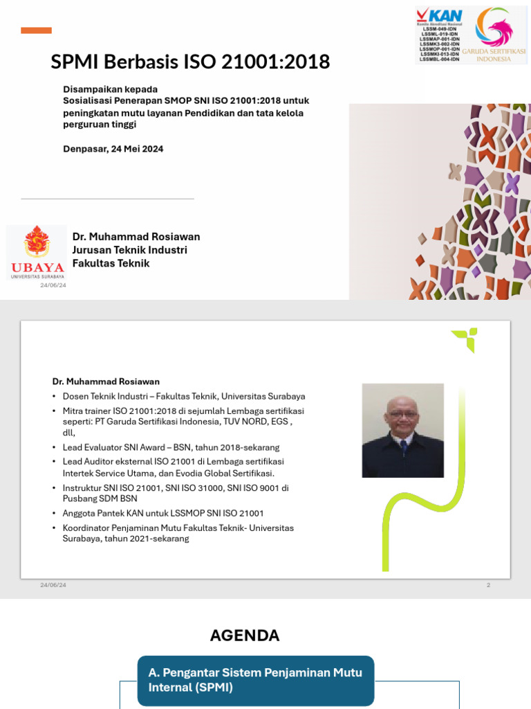 Materi SPMI Dan ISO 21001 PT GSI | PDF | Karier & Perkembangan