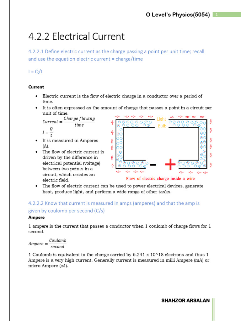 Electric Current | PDF
