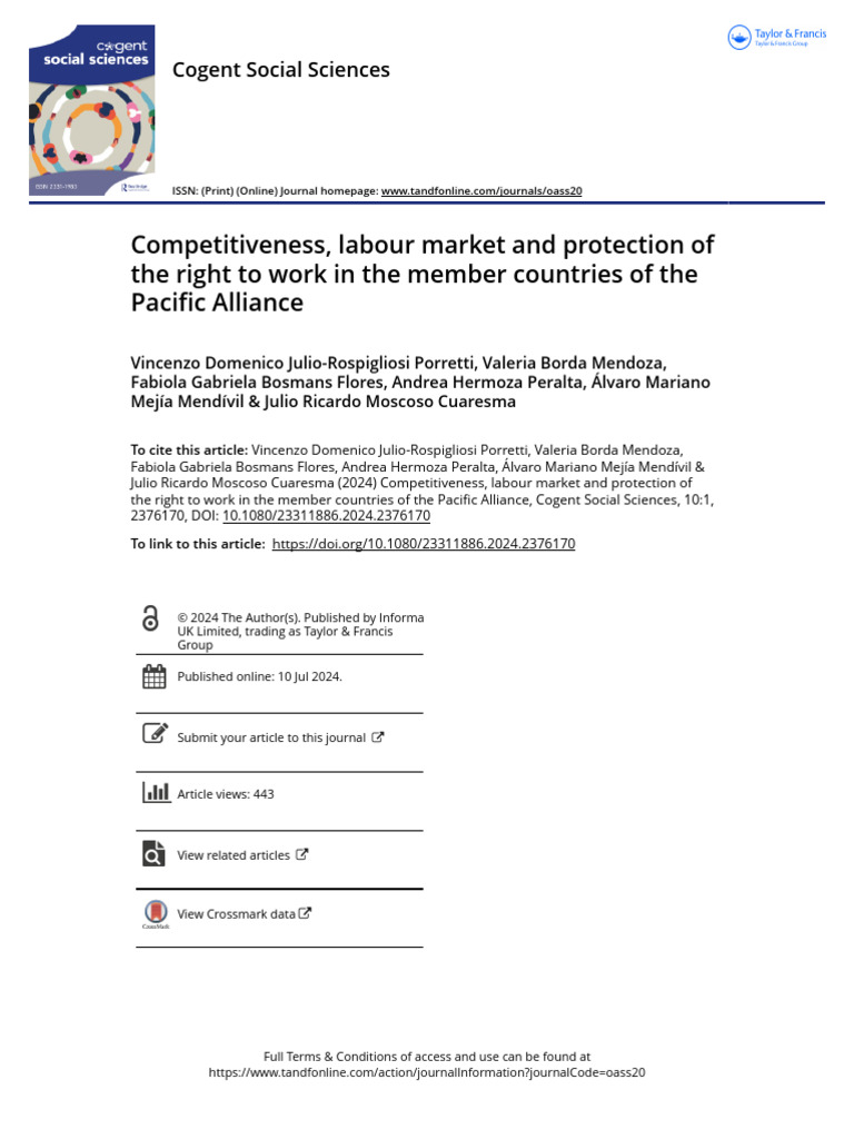 Competitiveness Labour Market and Protection of The Right To Work in ...
