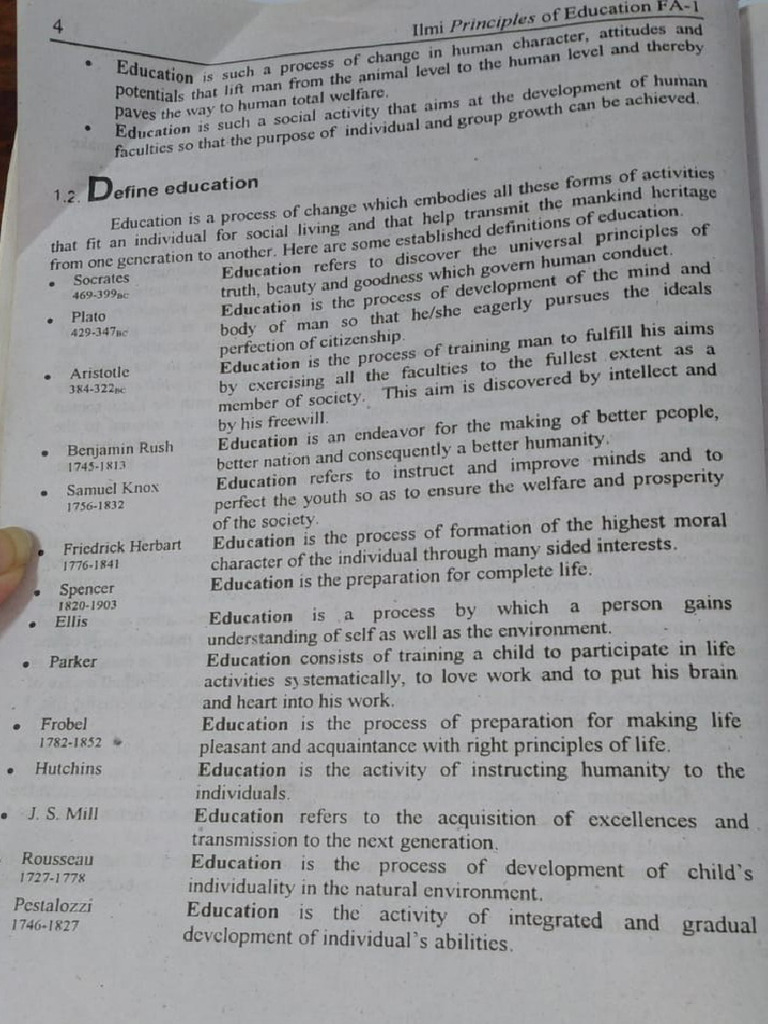 Def. of Education | PDF