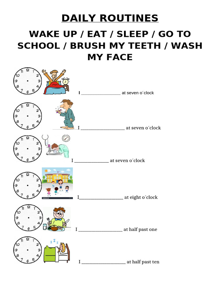 Daily Routines and Hours 92330 | PDF