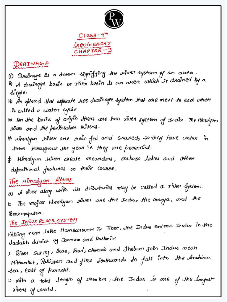 Drainage - Handwritten Notes 2 | PDF