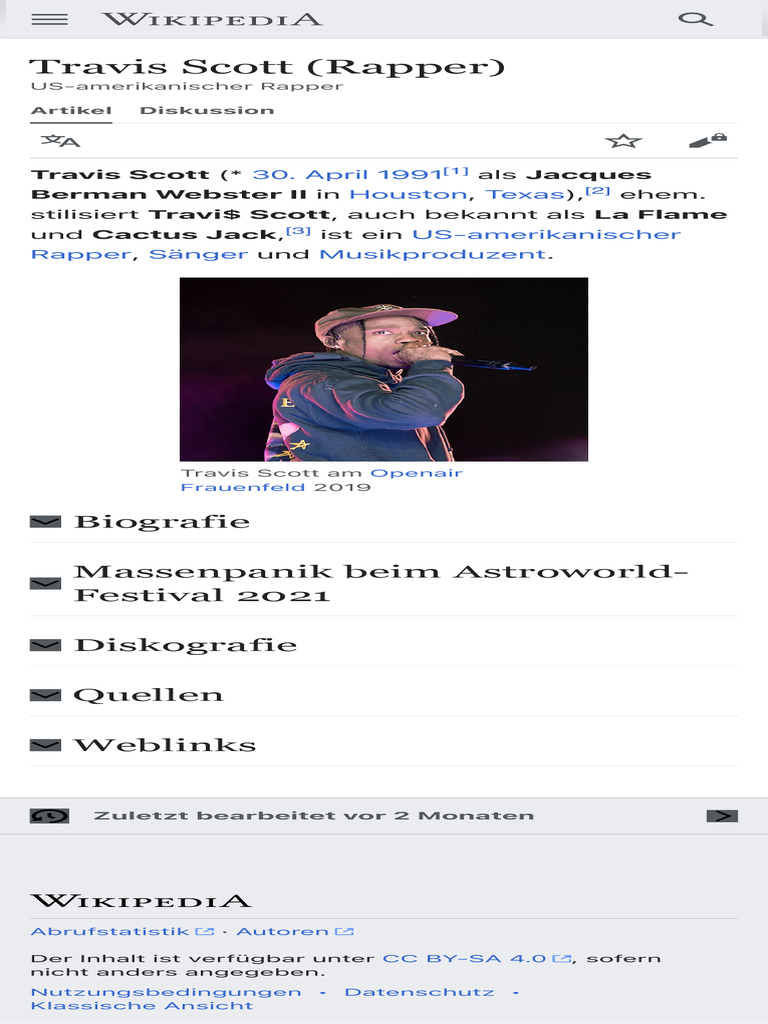 Travis Scott (Rapper) - Wikipedia | PDF