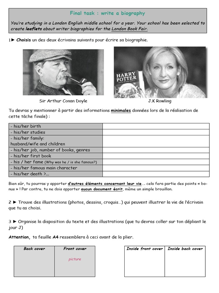 Tache Finale EE Biography 2021 | PDF