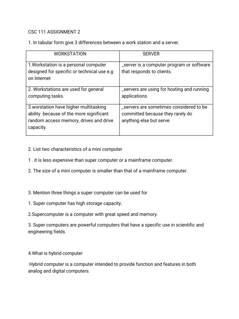 CSC 111 ASSIGNM-WPS Office | PDF