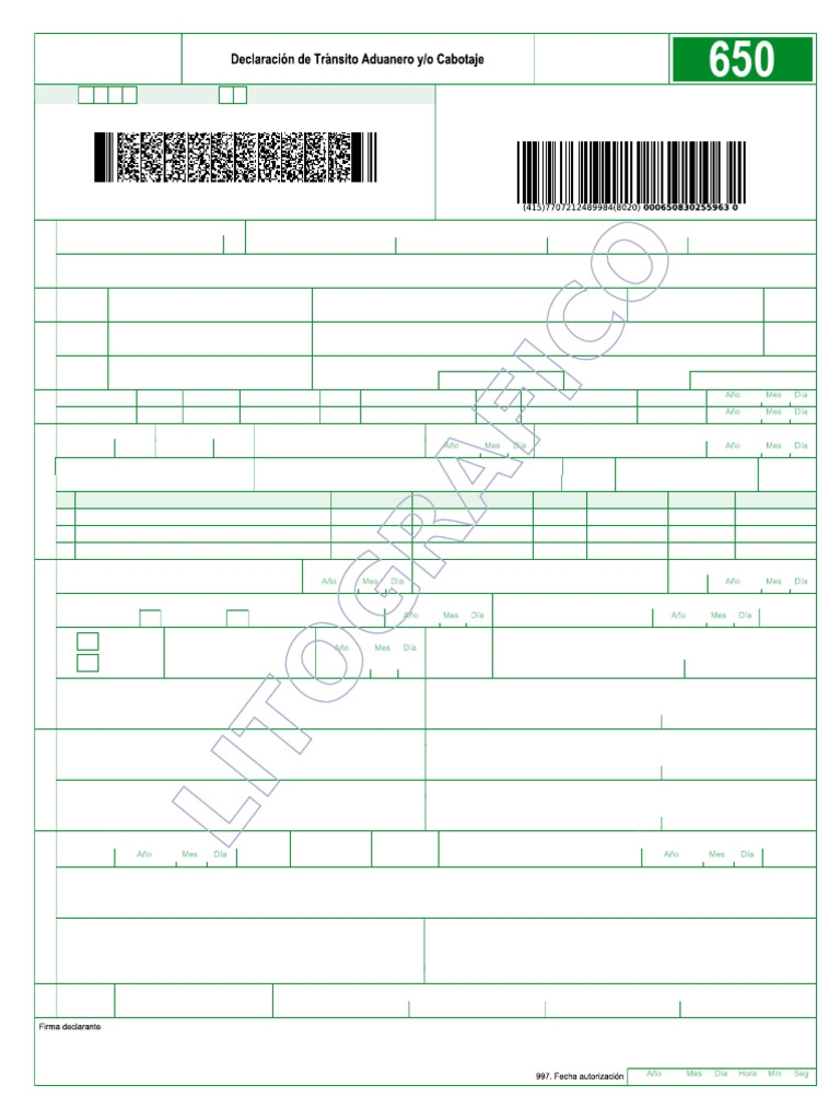 Número de Formulario: 35. Primer Apellido 38. Otros Nombres 37. Primer ...