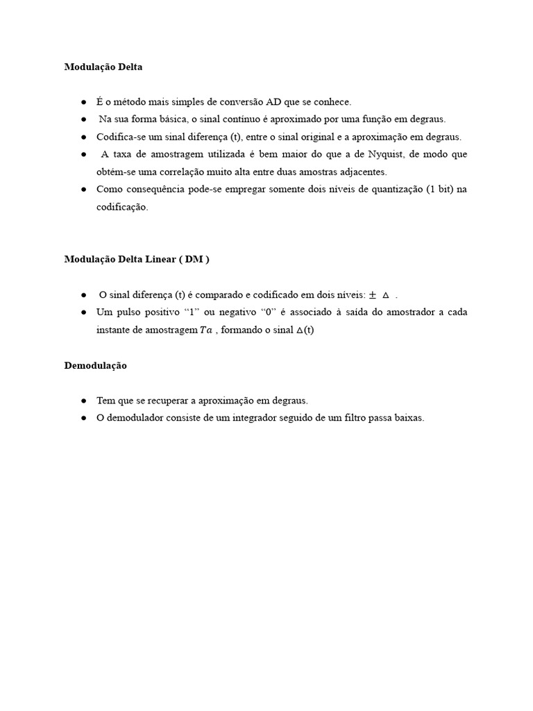Modulação Delta | PDF