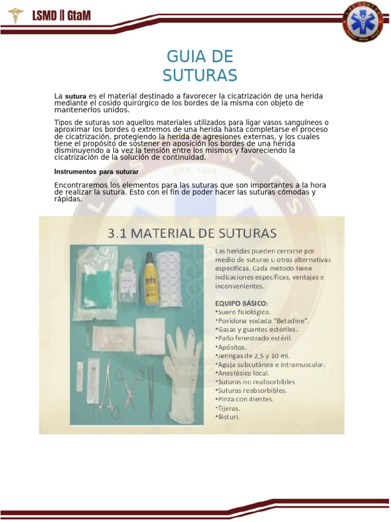 Guia Suturas Lsmd 2022 | PDF