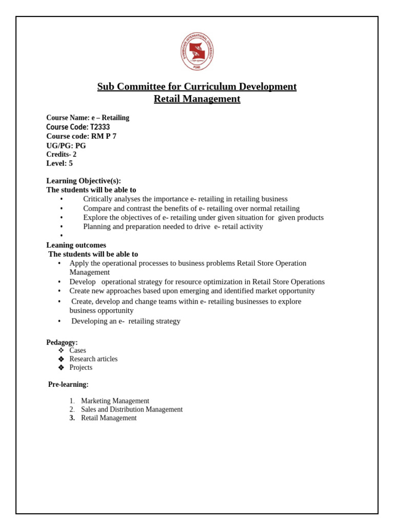 T2333 e Retailing | PDF