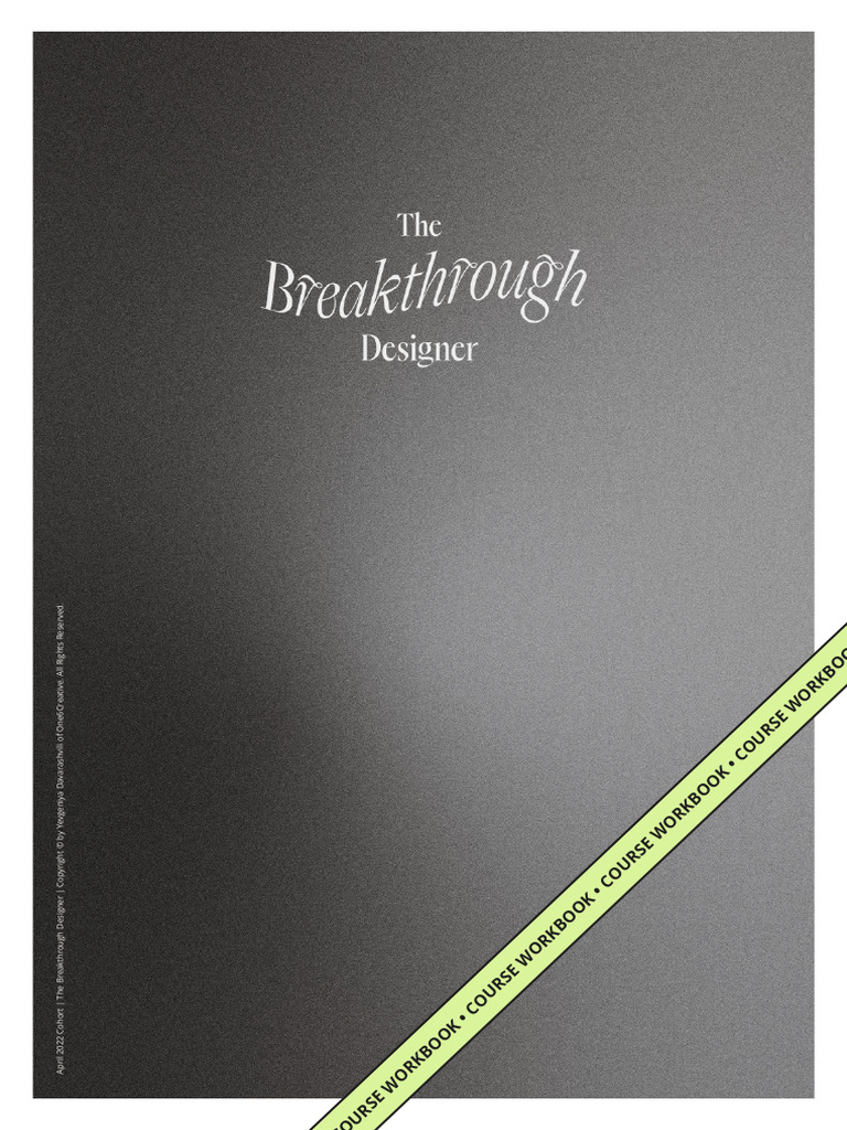 Breakthrough Designer Workbook M1 | PDF