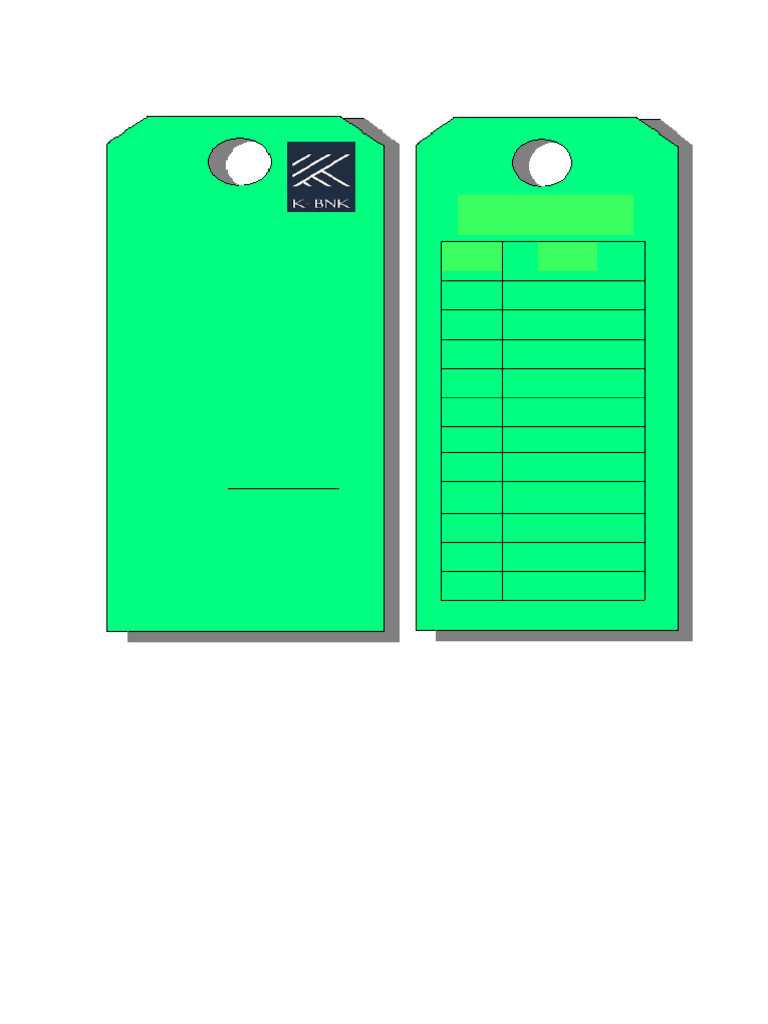 Scaffold Green Tag Sample | PDF